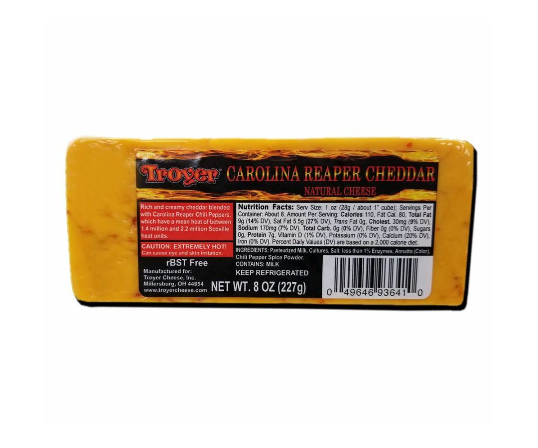 Carolina Reaper Cheddar Cheese 8oz - Troyer Market
