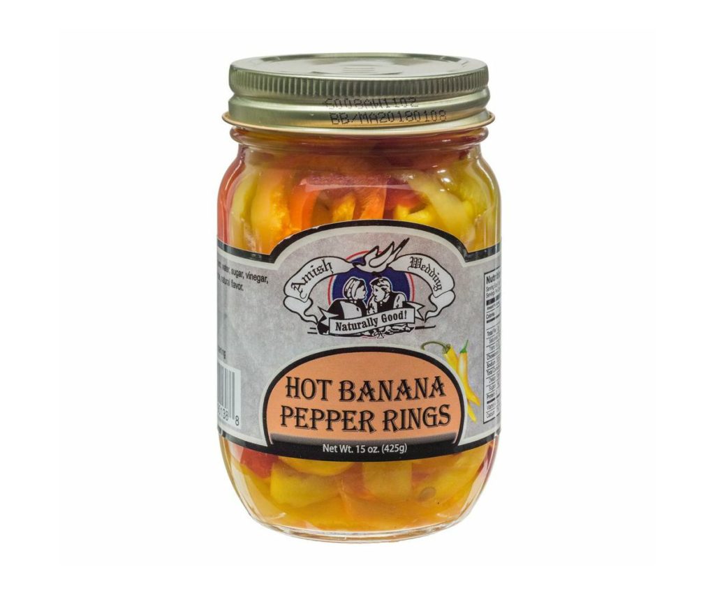 Hot Banana Pepper Rings (15oz) - Troyer Market