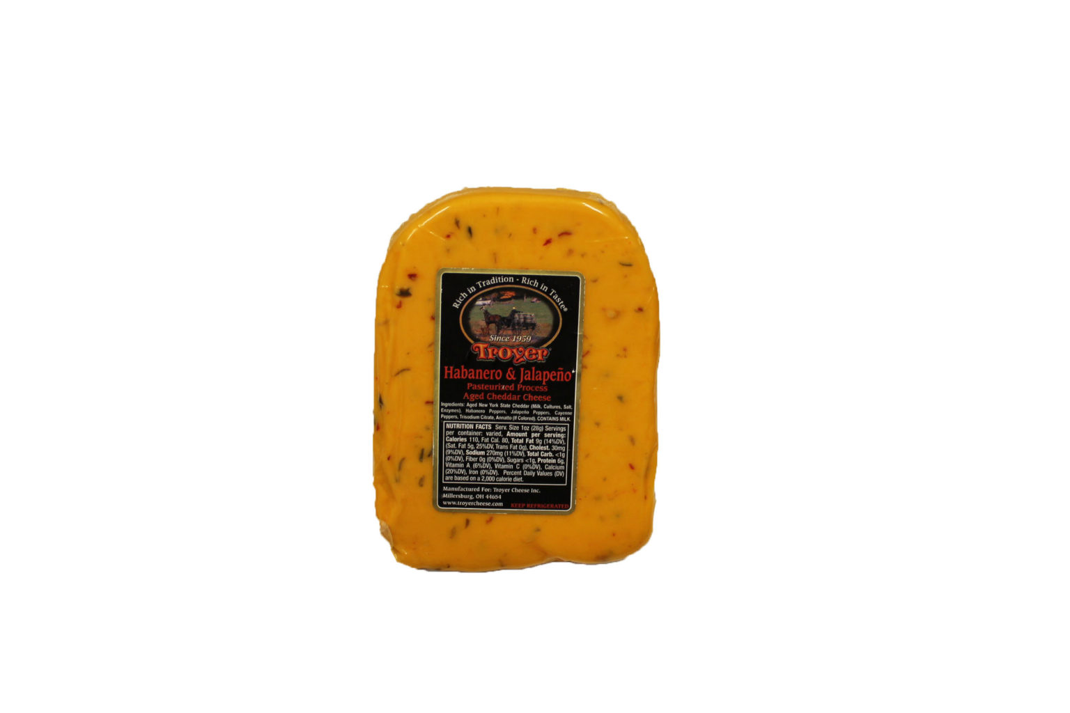 Cheddar Habanero Jalapeno Cheese (10oz) - Troyer Market
