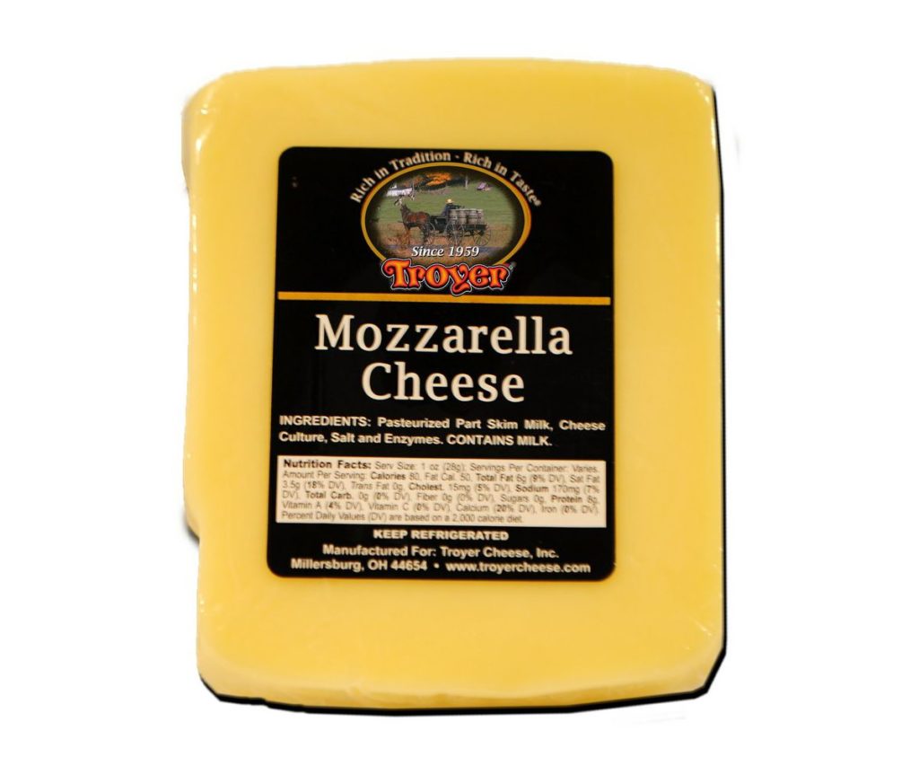 Mozzarella Cheese (1lb) - Troyer Market